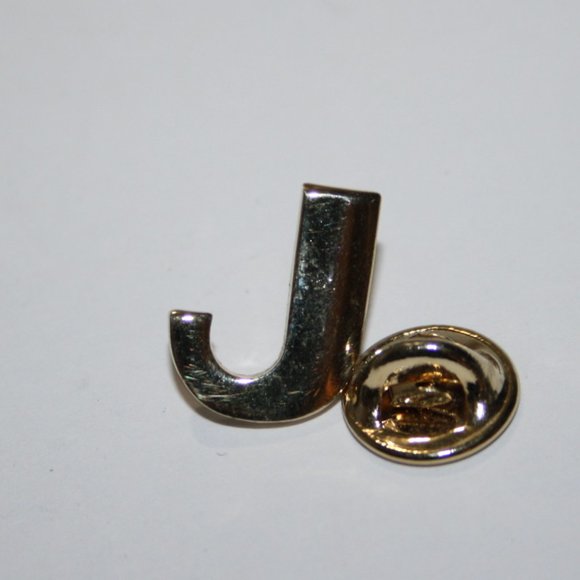 Vintage | Accessories | Vintage Gold Letter J Lapel Pin 58 | Poshmark